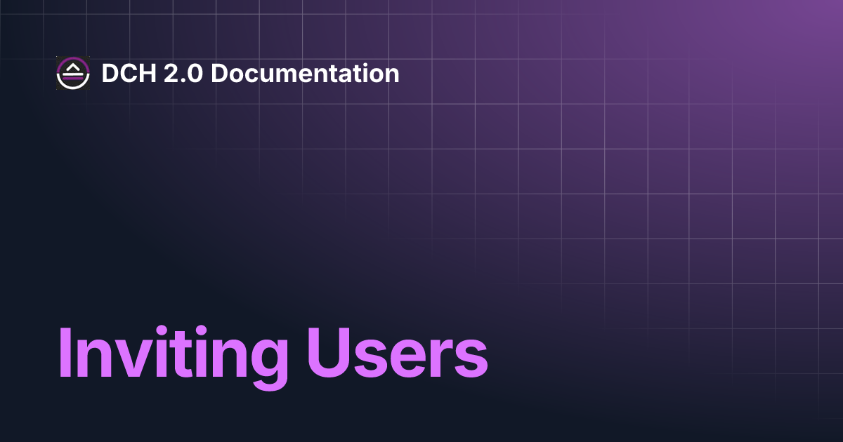 Inviting Users | DCH 2.0 Documentation